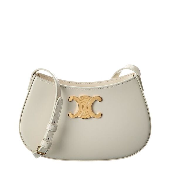Celine | Bags | Celine Tilly Medium Leather Shoulder Bag White | Poshmark